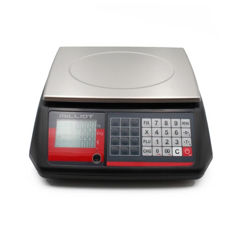 Balance poids-prix homologuée bi-échelon Milliot, portée max. jusqu'à ...