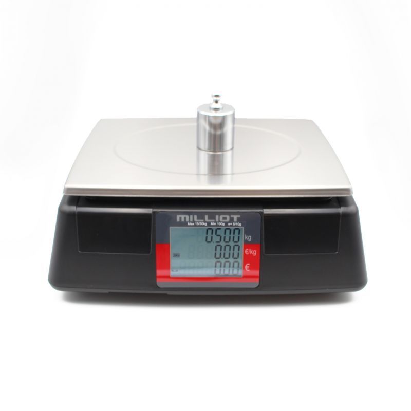 Balance poids-prix homologuée bi-échelon Milliot, portée max. jusqu'à ...
